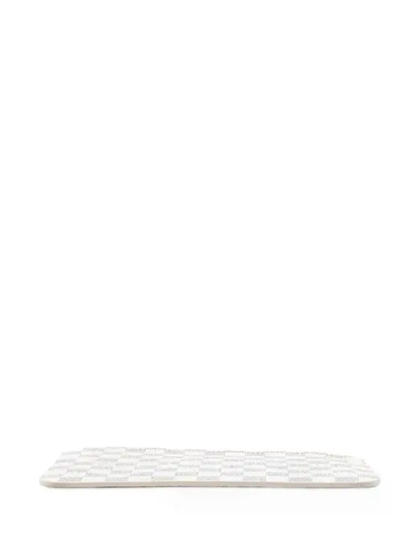 LOUIS VUITTON Damier Azur Neverfull Mm Pouch - White