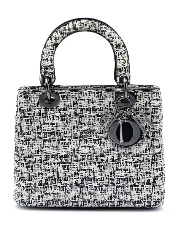 Dior 2013 Medium Tweed Lady Satchel - Black