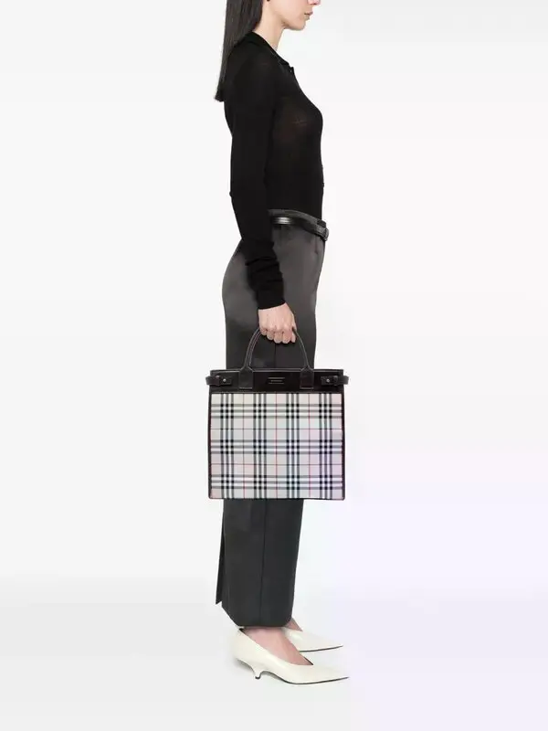 Burberry House Check Canvas Tote Bag - Brown