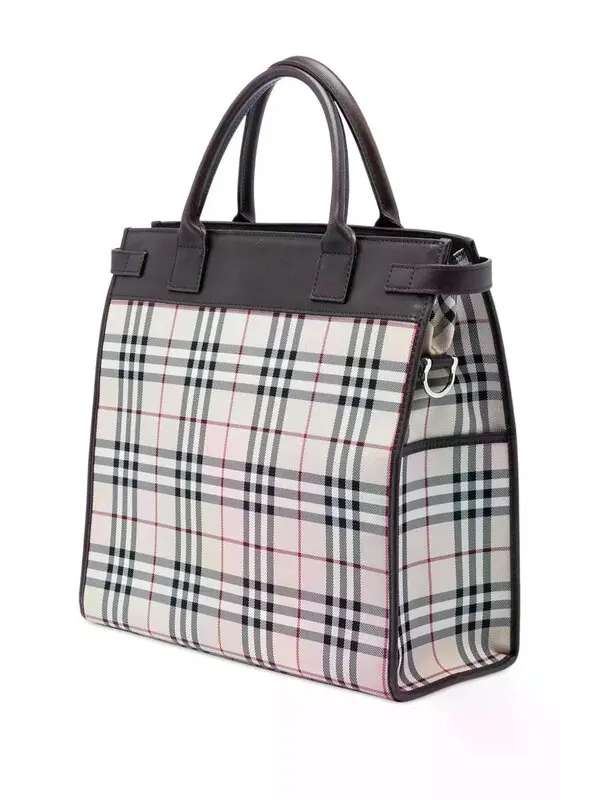 Burberry House Check Canvas Tote Bag - Brown