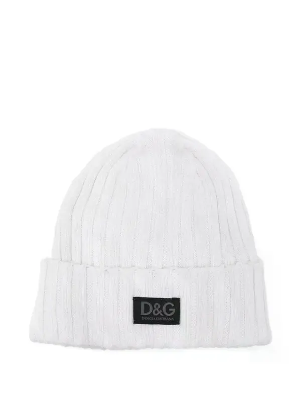 Dolce & Gabbana 2000s Ribbed Beanie - White