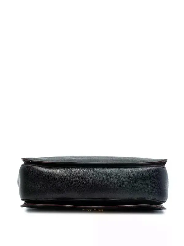 Miu Miu 2010-2025 Goatskin Madras Satchel - Black