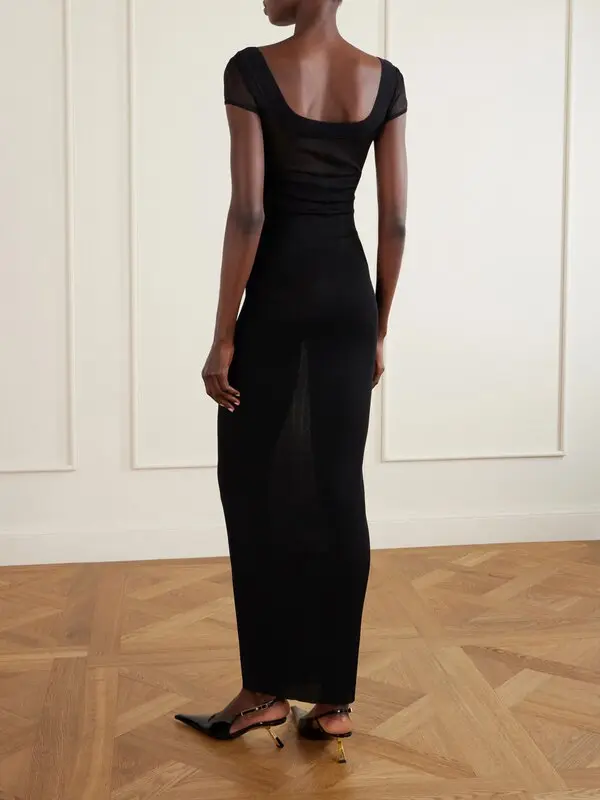 Saint Laurent Knitted Maxi Dress