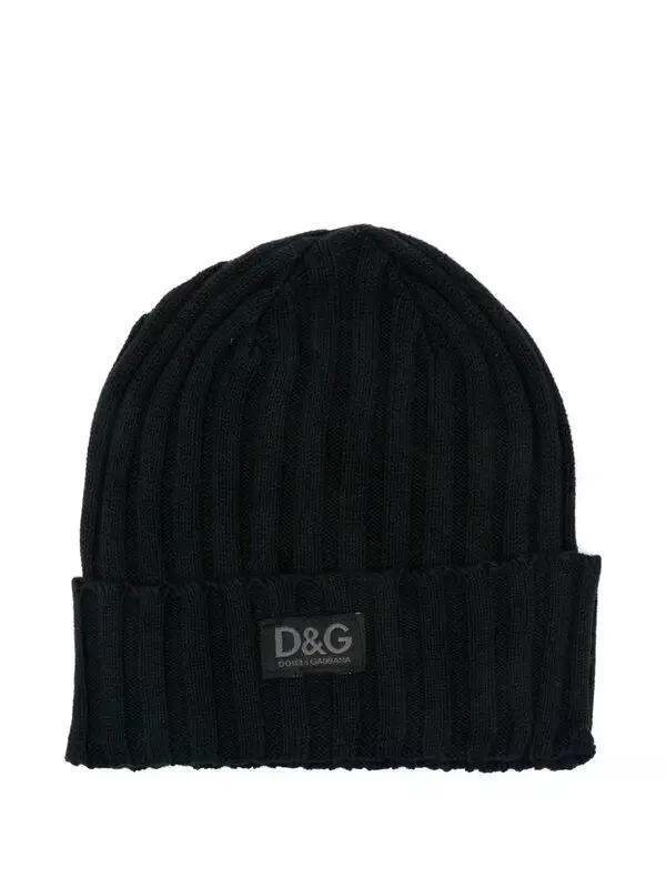 Dolce & Gabbana 2000s Ribbed Beanie - Black