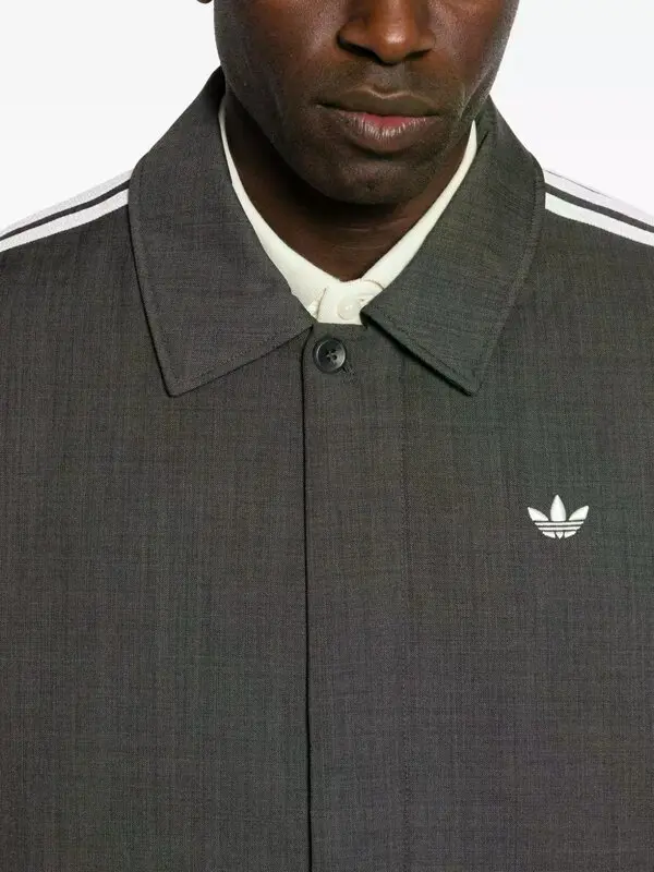 WALES BONNER Stripe-detail Bomber Jacket - Grey