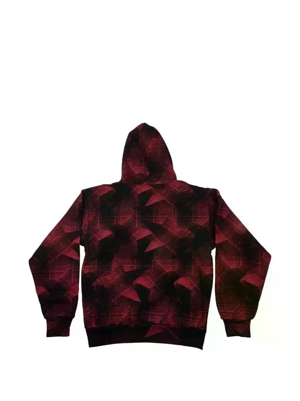 SP5DER Plaid-pattern Star-detail Hoodie