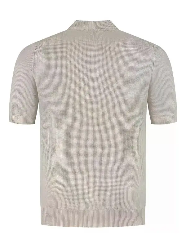 GRAN SASSO Ribbed Polo Shirt - Neutrals