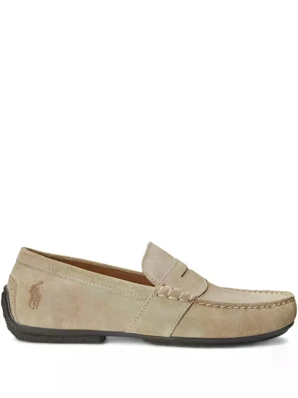 Polo Ralph Lauren Reynold Hand-stitched Suede Loafers - Neutrals