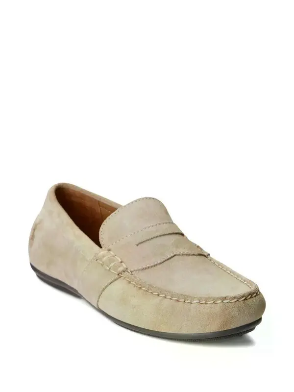 Polo Ralph Lauren Reynold Hand-stitched Suede Loafers - Neutrals