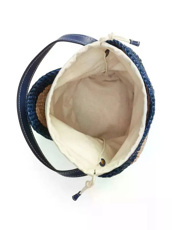 Polo Ralph Lauren Striped Raffia Bucket Bag