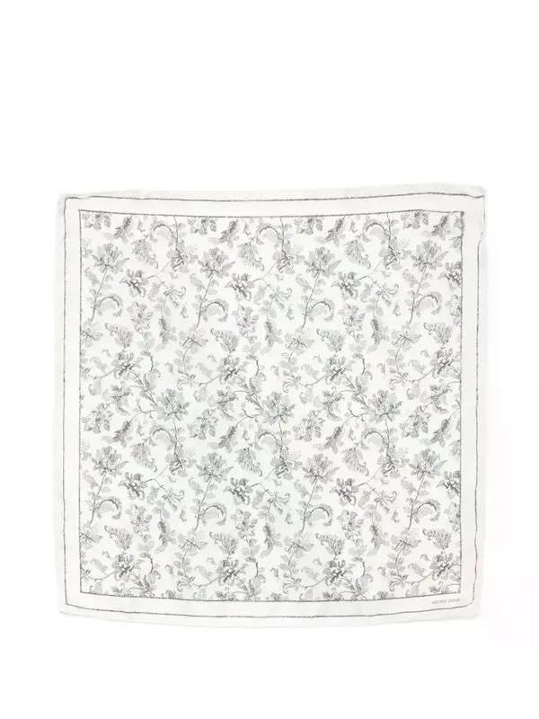 GOLDEN GOOSE Floral-print Scarf - White