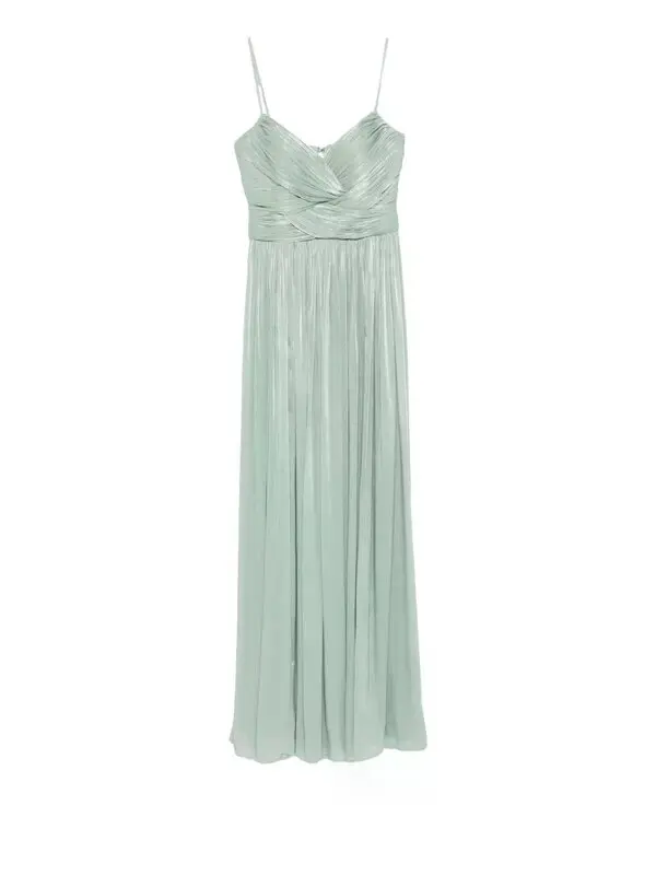 Costarellos Sireen Pleated Maxi Dress - Green