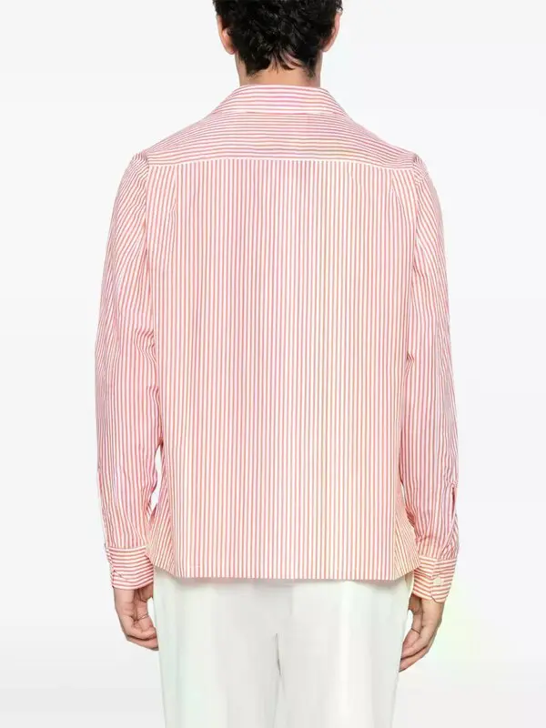 FURSAC Striped Long-sleeve Shirt - Orange