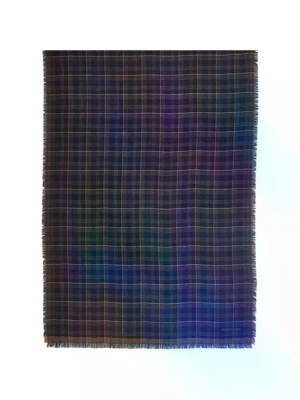 FERRAGAMO Cashmere And Silk Scarf - Blue