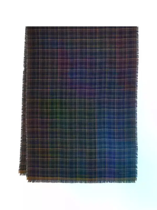 FERRAGAMO Cashmere And Silk Scarf - Blue