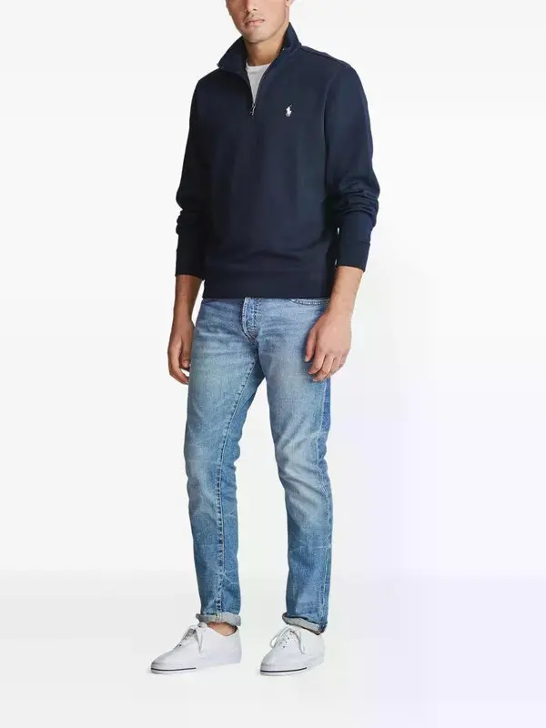 Polo Ralph Lauren Embroidered Quarter-zip Sweatshirt - Blue