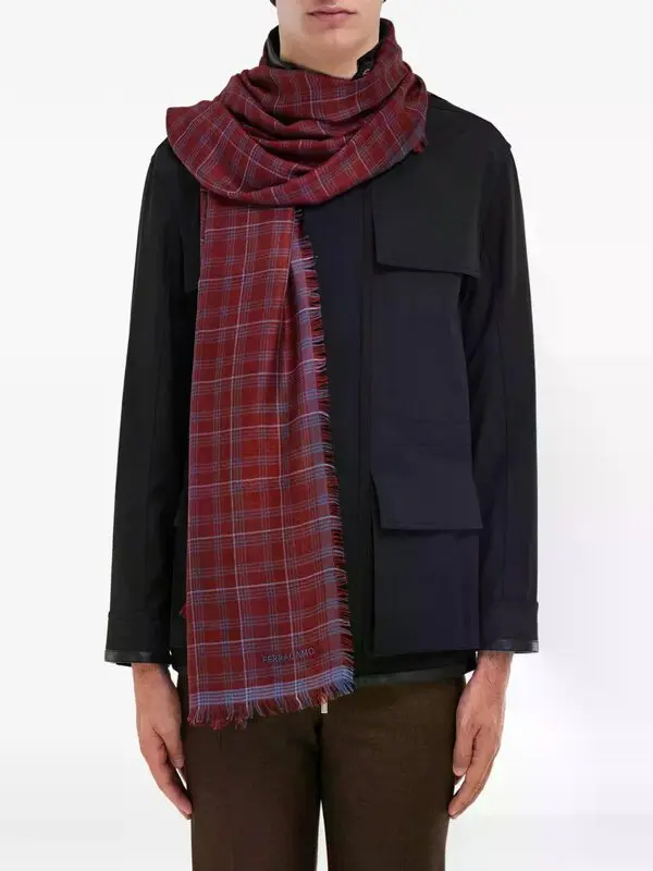 FERRAGAMO Cashmere And Silk Scarf - Red