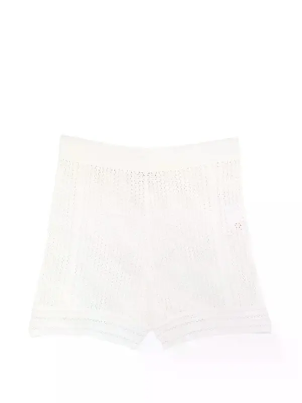 Eric Bompard Crocheted High-waist Shorts - White