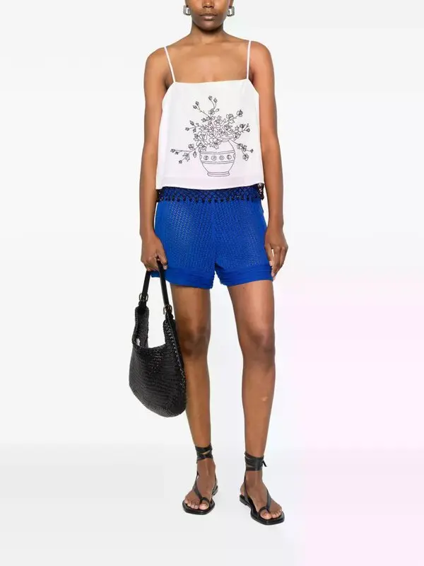 Eric Bompard Crocheted Shorts - Blue