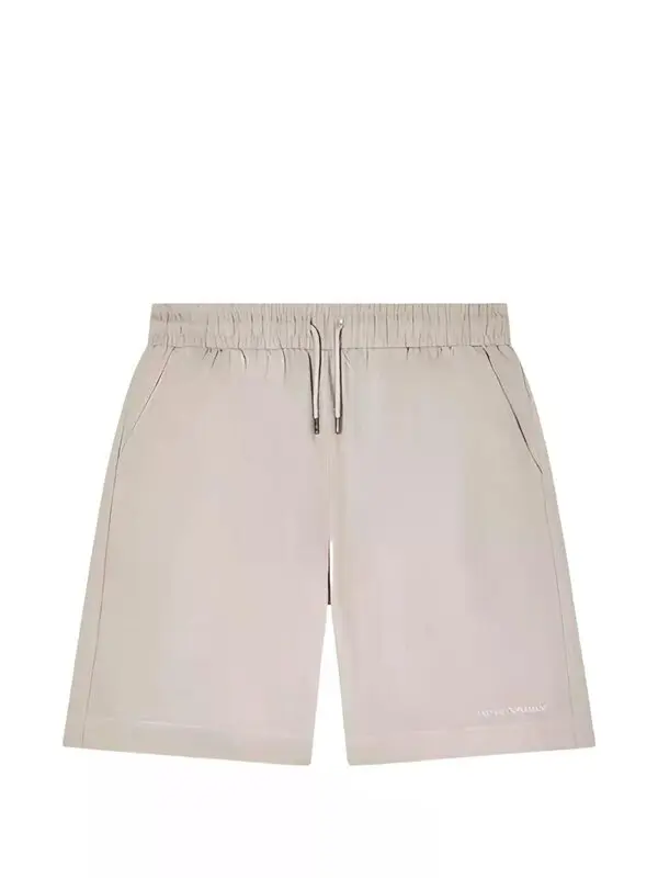 Emporio Armani Drawstring Linen Shorts - Neutrals