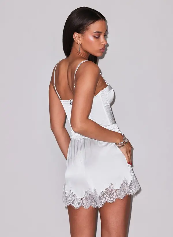 FLEUR DU MAL Juliet Lace Short - Ivory