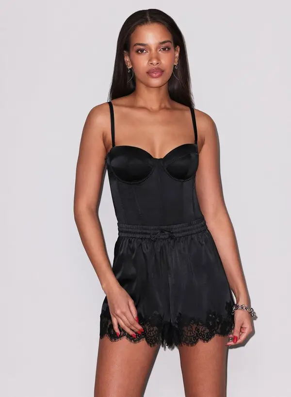 FLEUR DU MAL Juliet Lace Short - Black