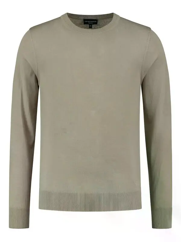 Emporio Armani Wool Crewneck Sweater - Neutrals