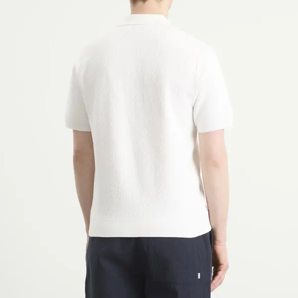 WAX LONDON Naples Retro Diamond Knit Polo