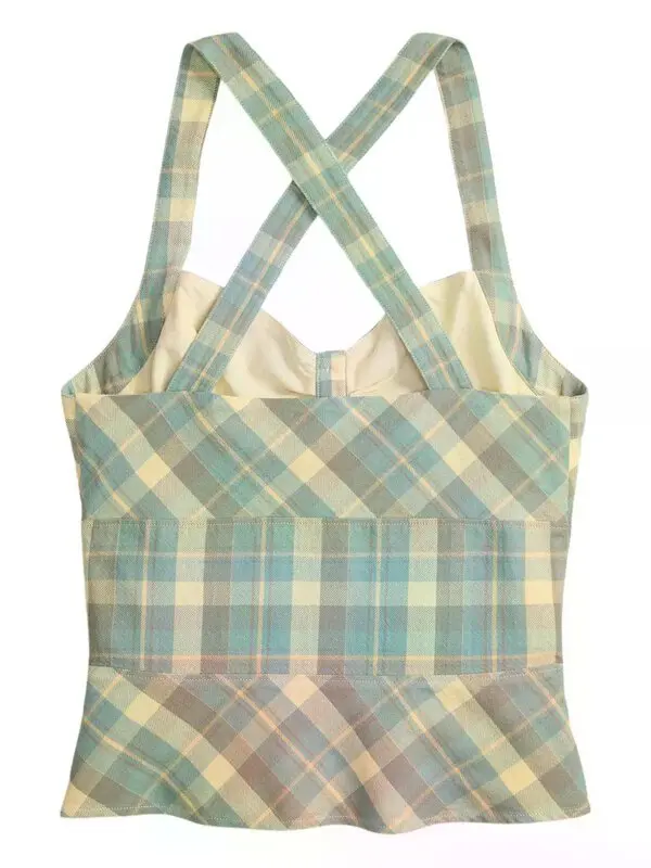 Ralph Lauren Plaid Buttoned Top - Green