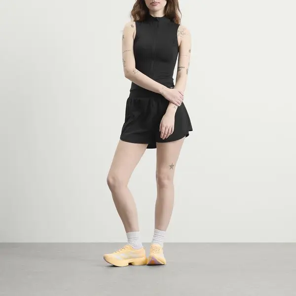 TALA Sleeveless Zip Through Running Top - Black