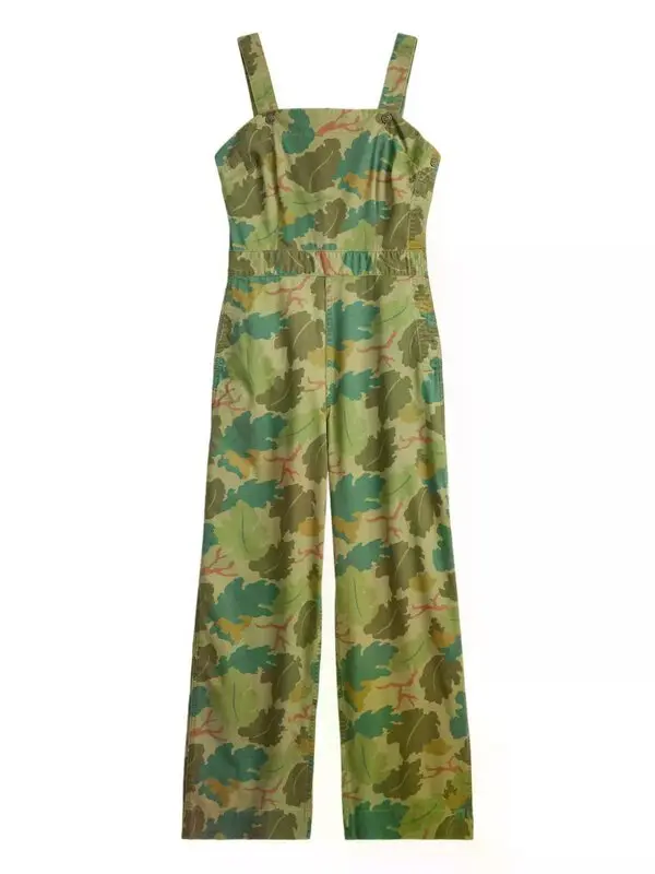 Ralph Lauren Buttoned Camouflage Jumpsuit - Green