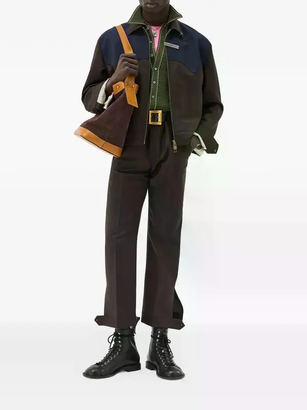 Versace Wool-mohair Formal Trousers With Medusa Hardware - Brown