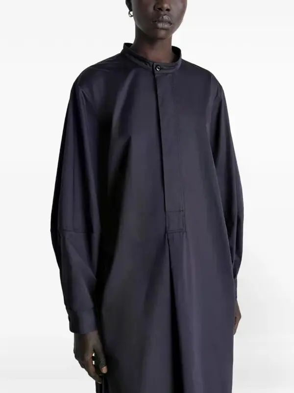 LEMAIRE Liquette Dress In Light Cotton Satin - Blue