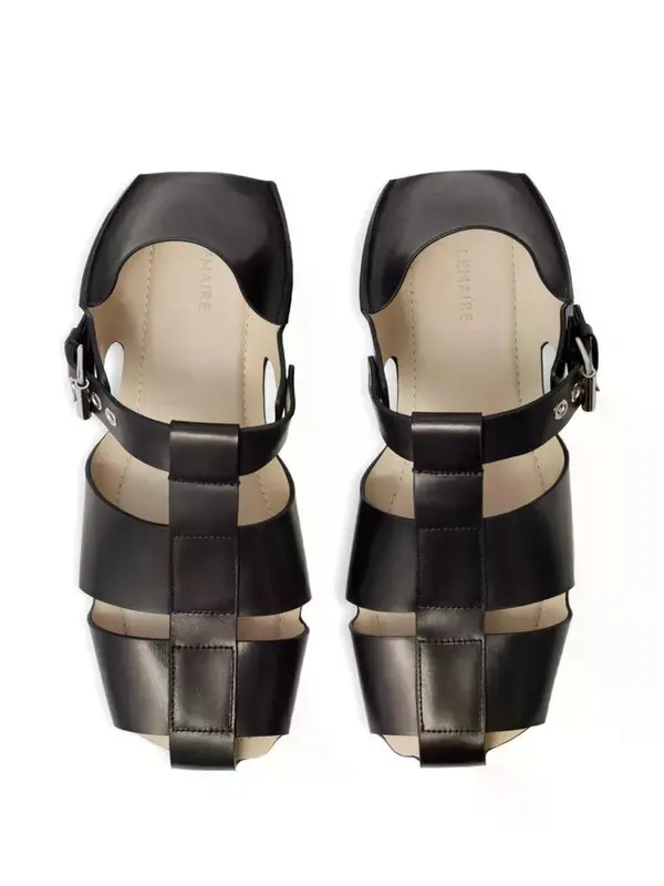 LEMAIRE Fisherman Slip-on Leather Sandals With Buckle Fastening