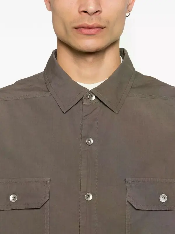 Rick Owens Flap-pocket Shirt - Brown