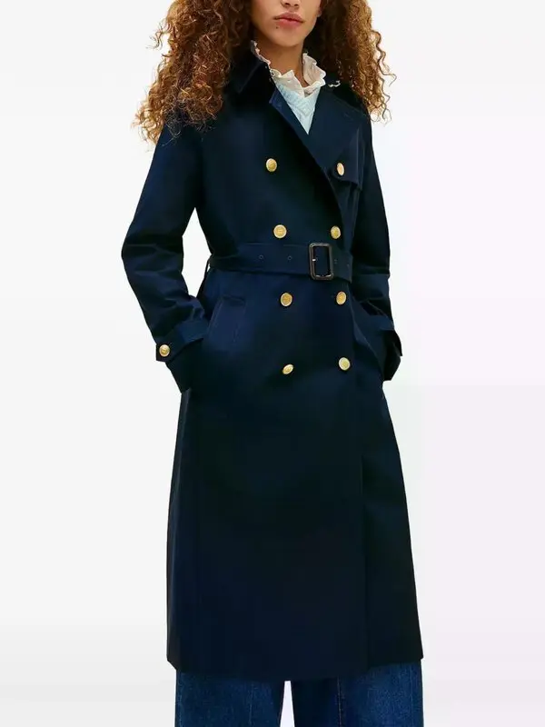 Tommy Hilfiger Belted Button Coat - Blue