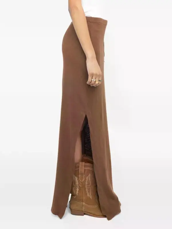 Zadig&Voltaire Lace-up Side Slit Skirt - Brown