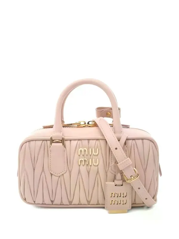 Miu Miu Leather Tote Bag - Neutrals