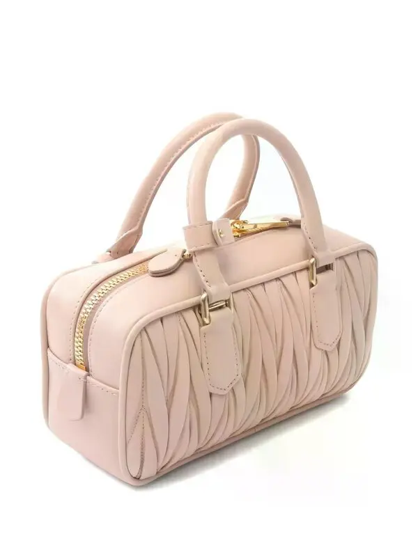 Miu Miu Leather Tote Bag - Neutrals