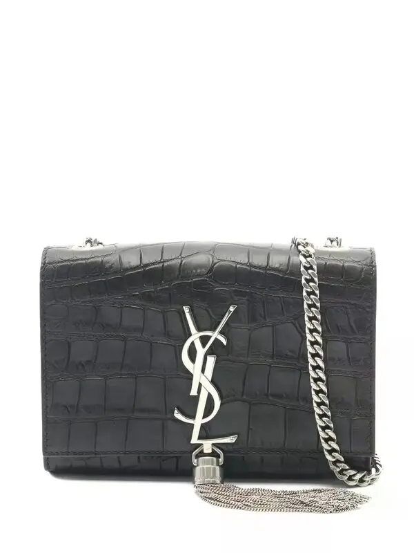 Saint Laurent 2010s Kate Monogram Chain Bag - Black
