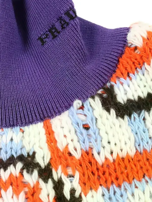 Prada Geometric Knit Sweater - White