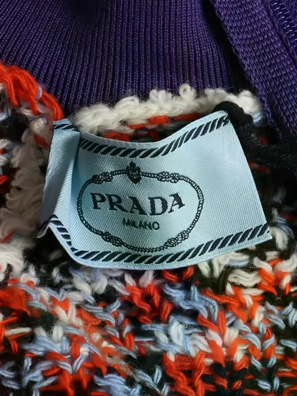 Prada Geometric Knit Sweater - White