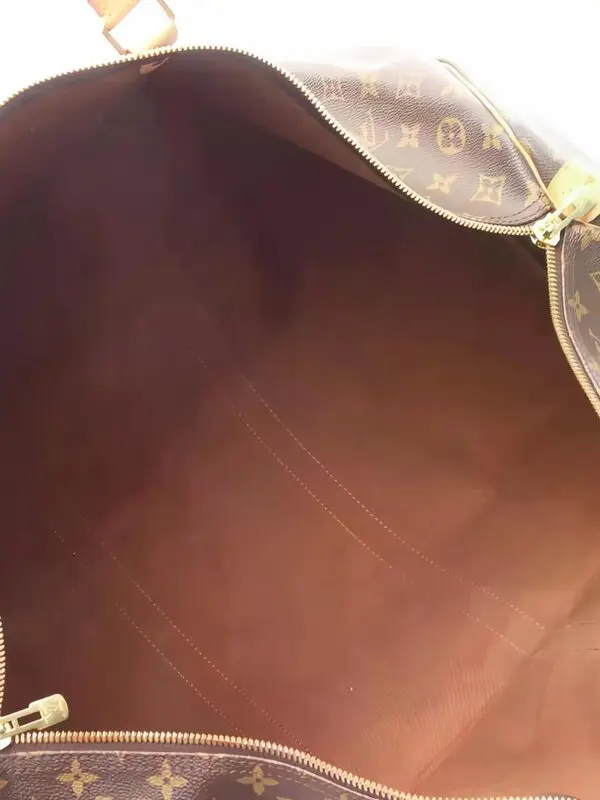 LOUIS VUITTON 1997 Monogram Leather Boston Tote - Brown