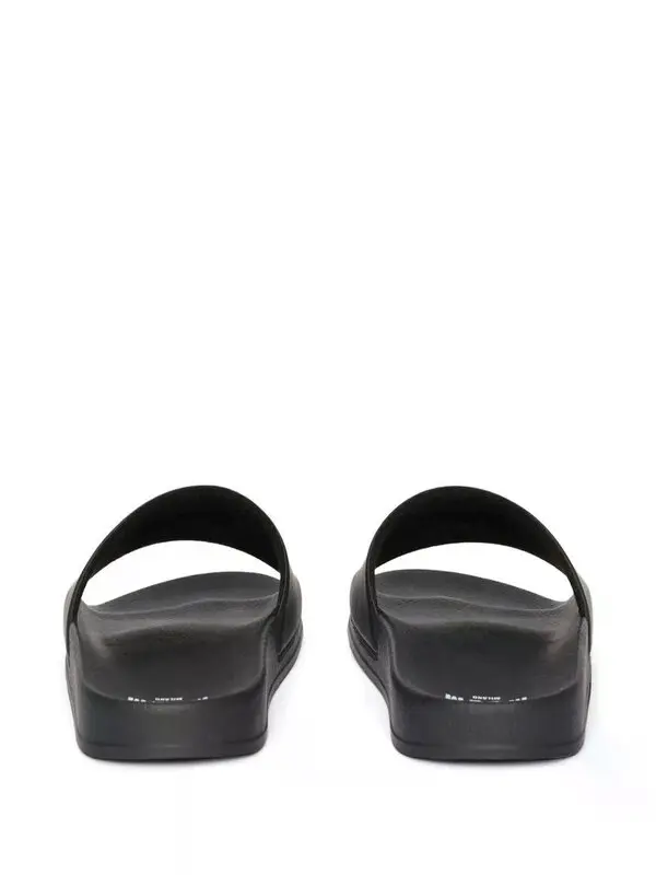MSGM Logo Detail Open-toe Slides - Black
