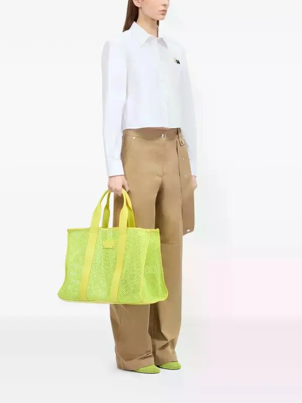 MSGM Logo-detail Tote Bag - Green