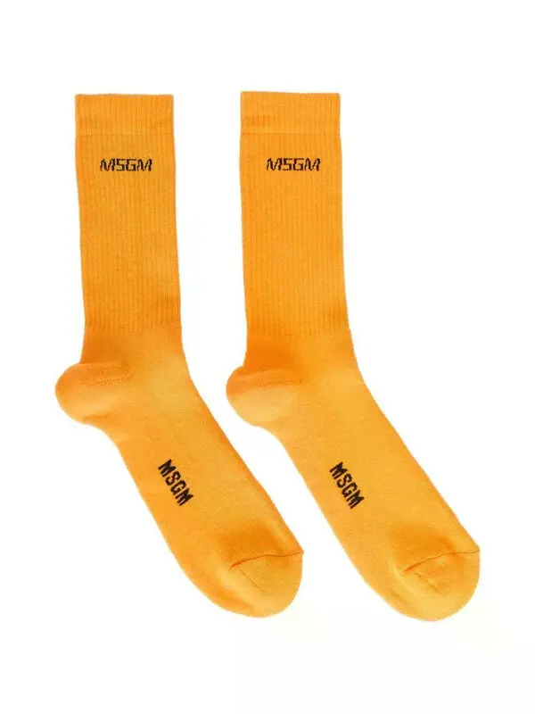 MSGM Ribbed Socks - Orange