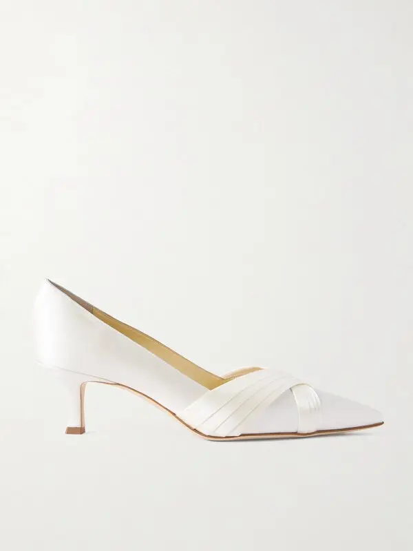Manolo Blahnik Vieralo 50 Satin Pumps