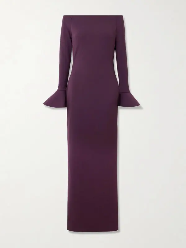 Solace London Anica Off-the-shoulder Gown - Purple