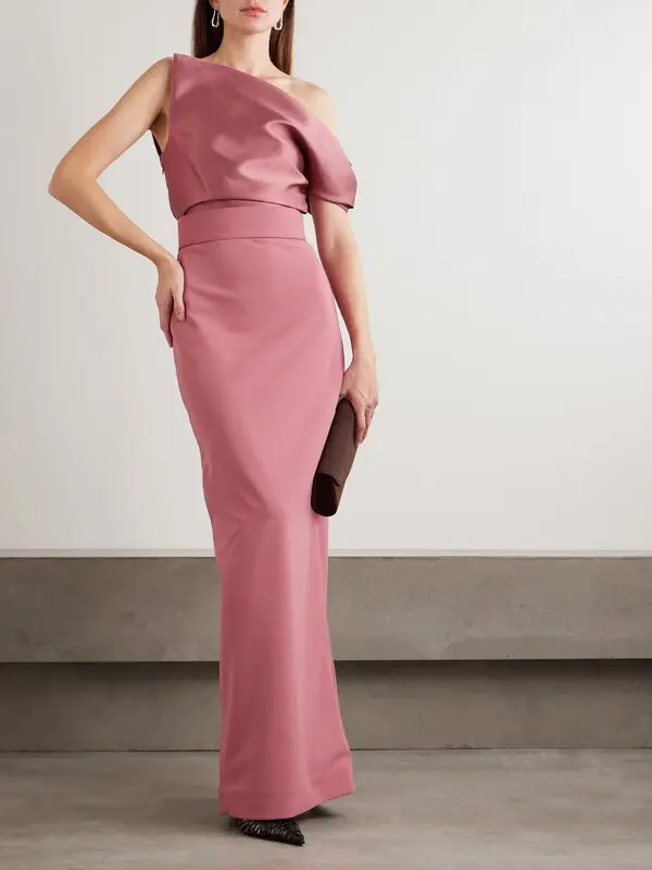 Solace London Magda Off-the-shoulder Gown - Pink