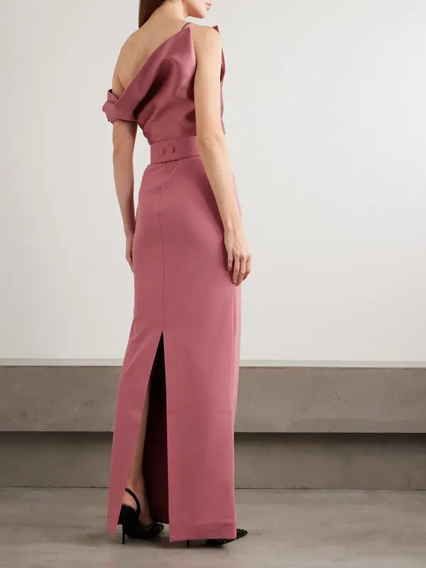 Solace London Magda Off-the-shoulder Gown - Pink